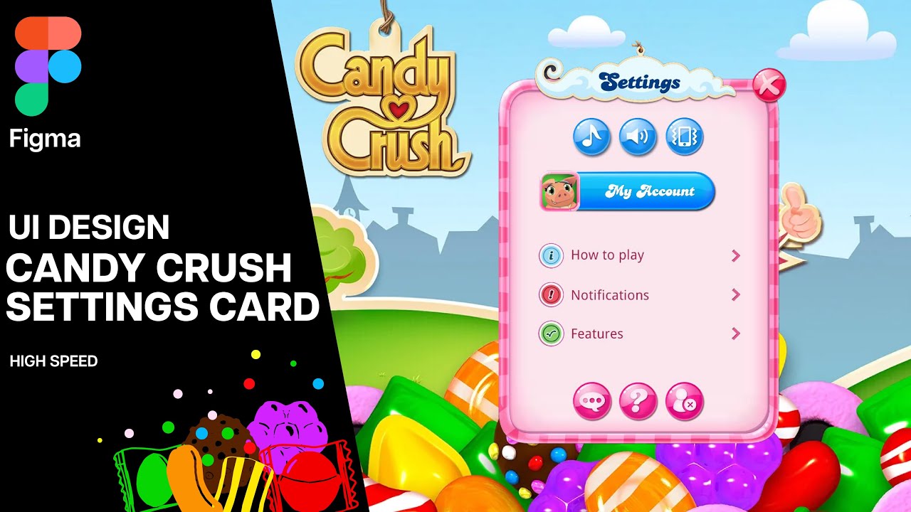Candy Crush Cards! UI Game Design in FIGMA! || HIGH SPEED - YouTube