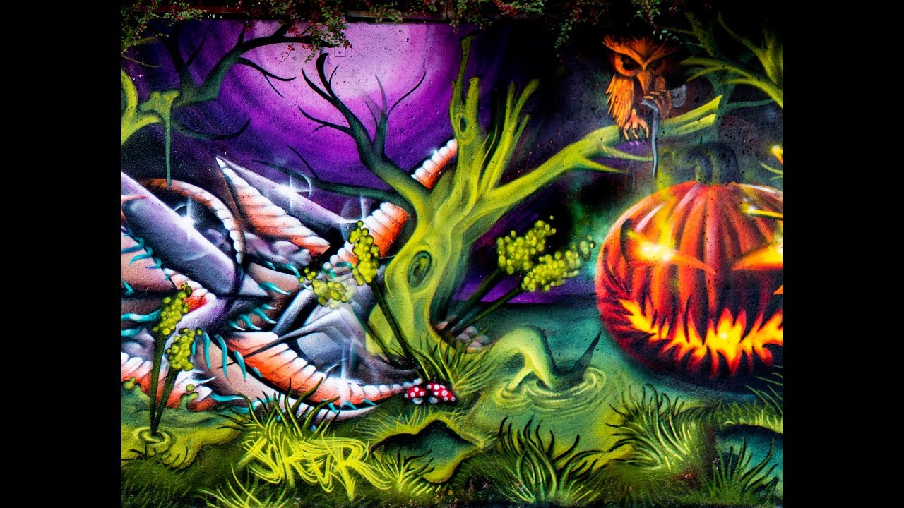 NFG Crew - Halloween wall - YouTube
