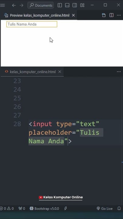 Belajar Html Attribut Pleaceholder Htmldasar Coding Belajarweb Youtube