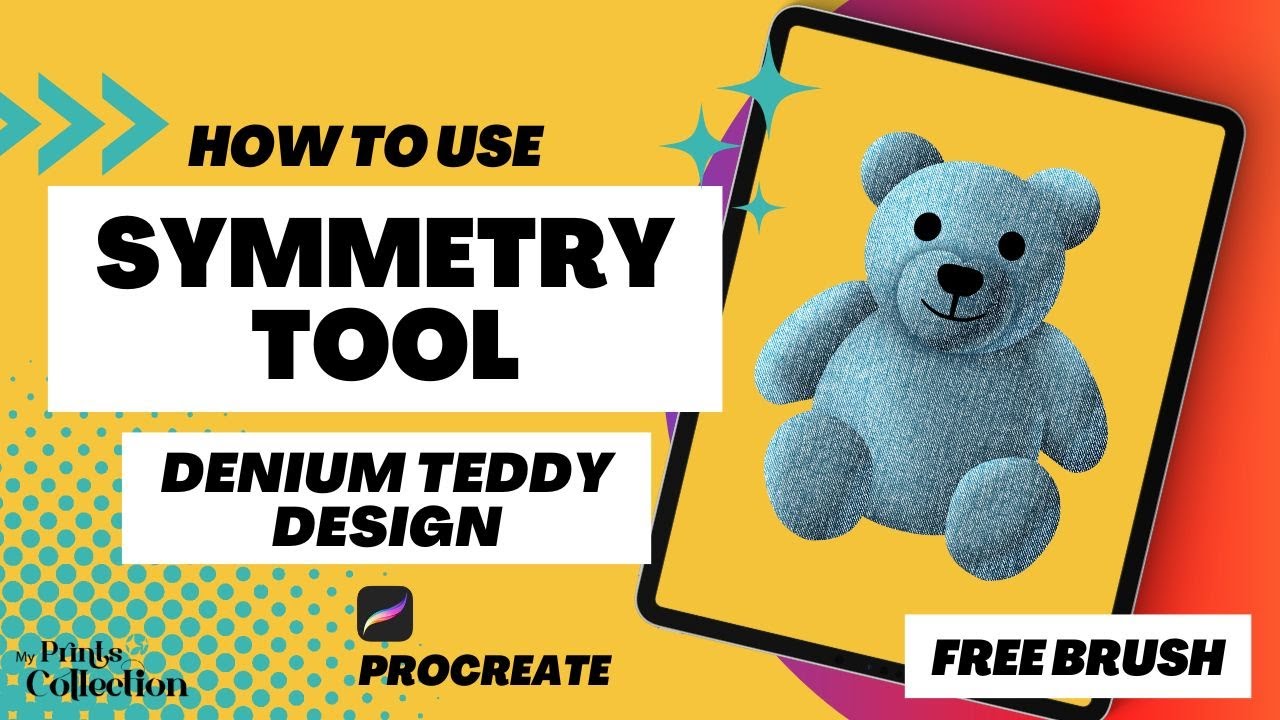 Procreate Symmetry Tool – Denium Teddy Design (FREE) Jeans Procreate ...