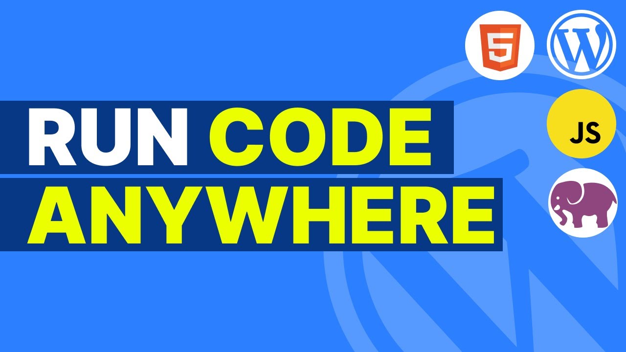 Any Code Anywhere in WordPress | WordPress Code Snippets - YouTube