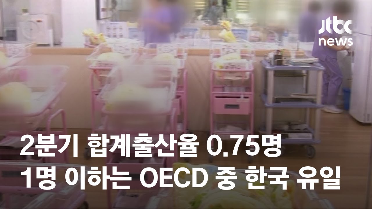 2분기 합계출산율 0.75명…1명 이하는 OECD 중 한국 유일 / JTBC News - YouTube