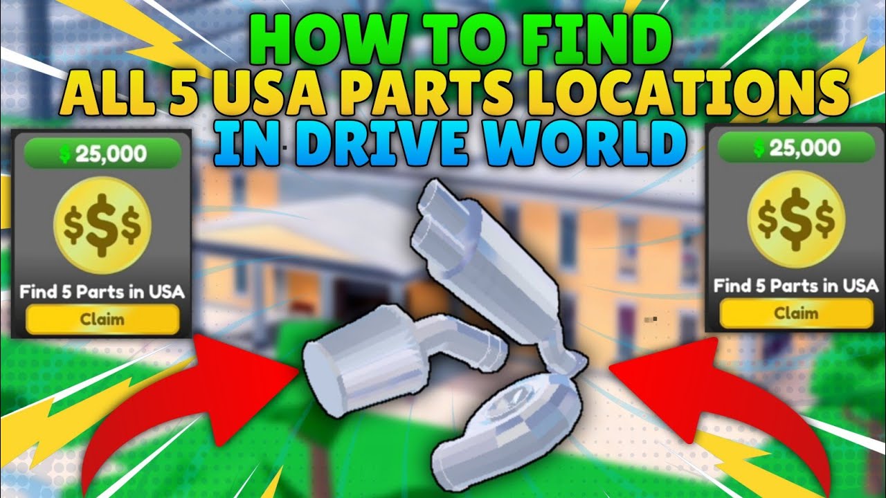 How To Find All 5 USA Parts For Inferno Weekly Quests In Roblox Drive ...