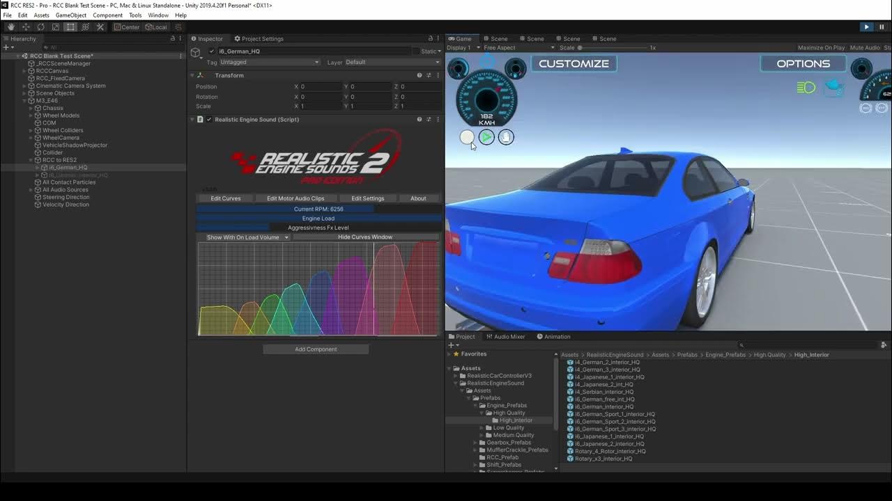 [Unity Tutorial] Using Realistic Engine Sounds 2 with RCC - YouTube