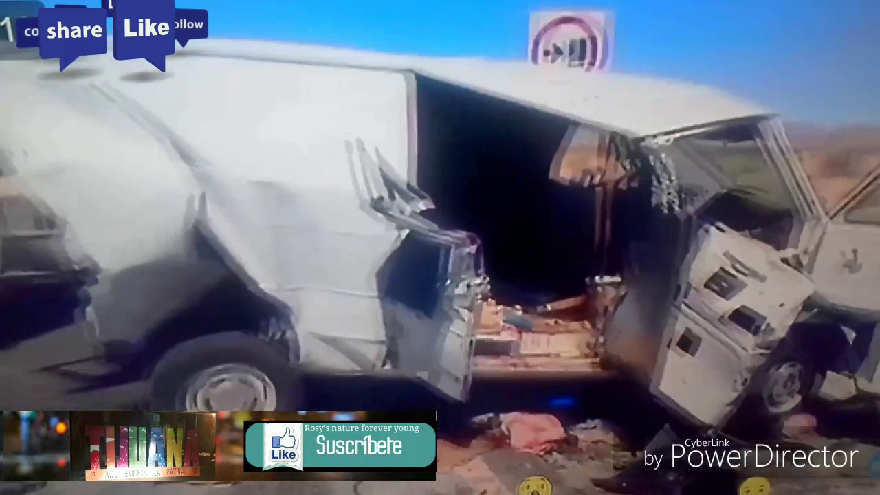 Choque de 6 carros en Tijuana y Mexicali Km 26 altura Laguna Salada/15 ...