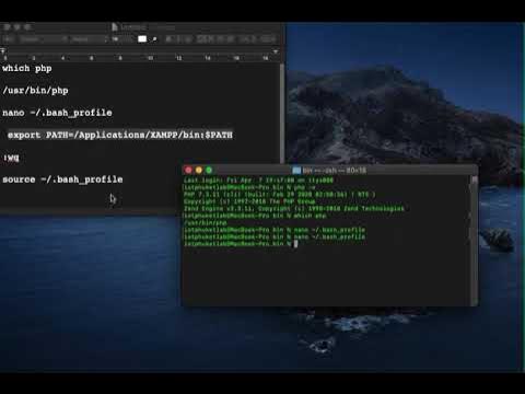 เปลี่ยน path php ไปที่ php ใน xampp , Change default Mac OS X PHP to XAMPP's PHP Installation ...