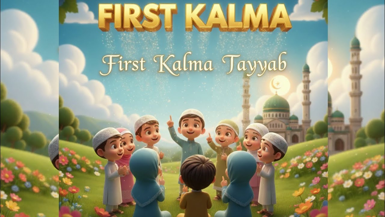 Pehla Kalma tayyab||Islamic Kalma learning for kids||3d style||first ...