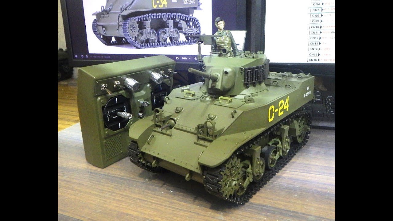 1/16 COOL BANK M5 STUART を買ってみた - YouTube