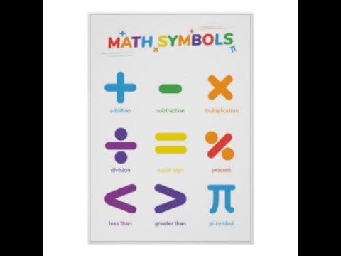 Basic Mathematical Symbols For Kids | List Of Mathematical Symbols