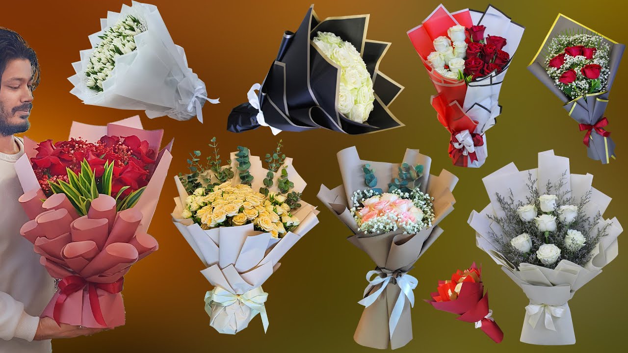 NEW Top10 Wrapping Flower Tutorial. Flower Bouquet, How To Wrap A ...