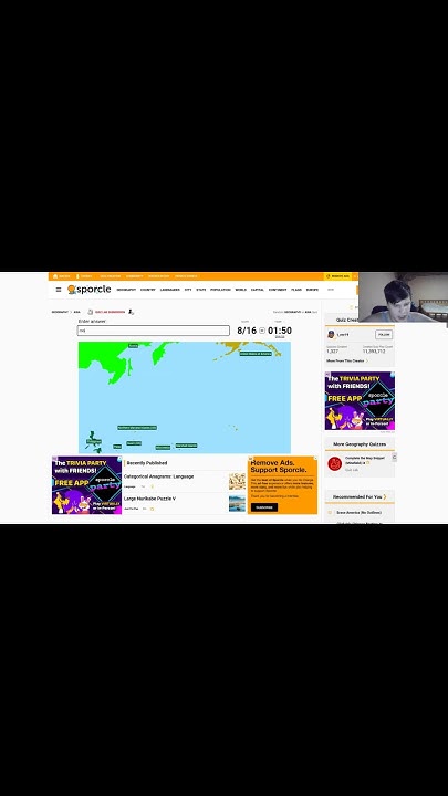 Complete the Map Snippet 18 (Shorts) (Sporcle) - YouTube