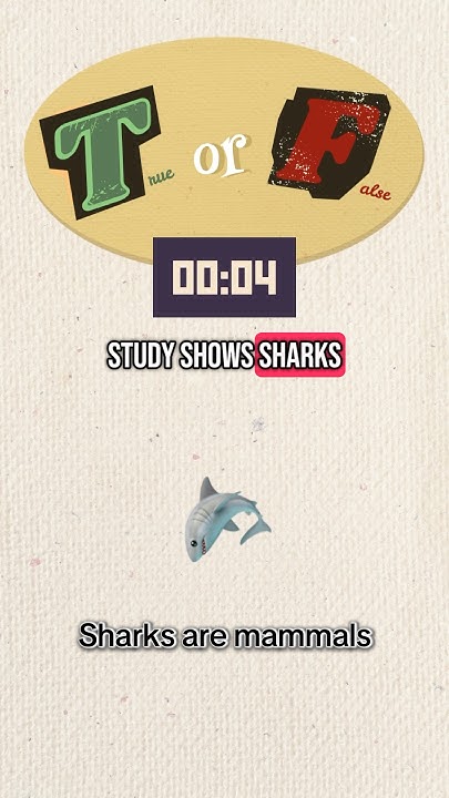 What is a shark? Quiz time! True or false? #quiz #facts #shorts # ...