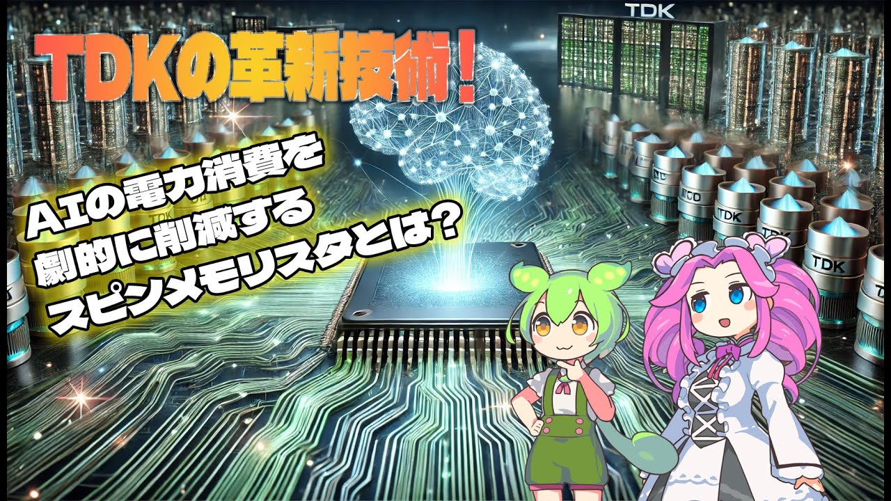 【日本の科学・新技術】TDKの革新技術！AIの電力消費を劇的に削減するスピンメモリスタとは？ #スピンメモリスタ #TDK #AI技術 - YouTube