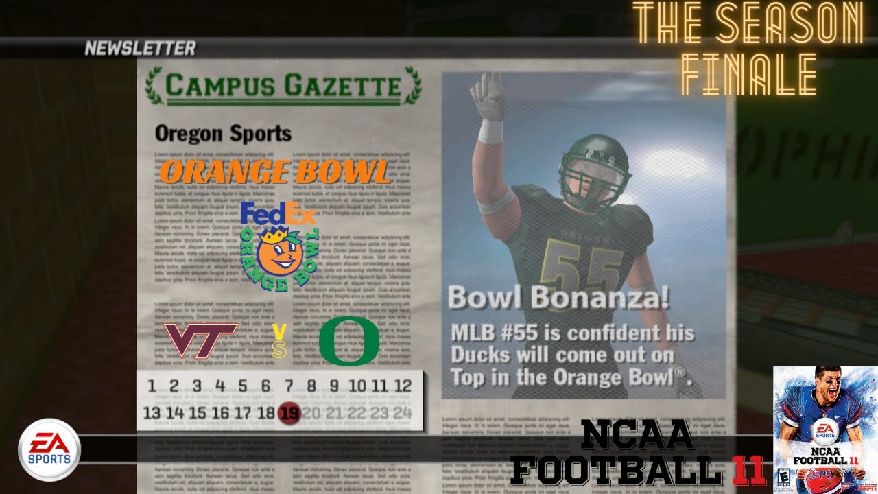 NCAA Football 11 Road To Glory Demarcus Jackson S1| Ep.13 ORANGE BOWL ...