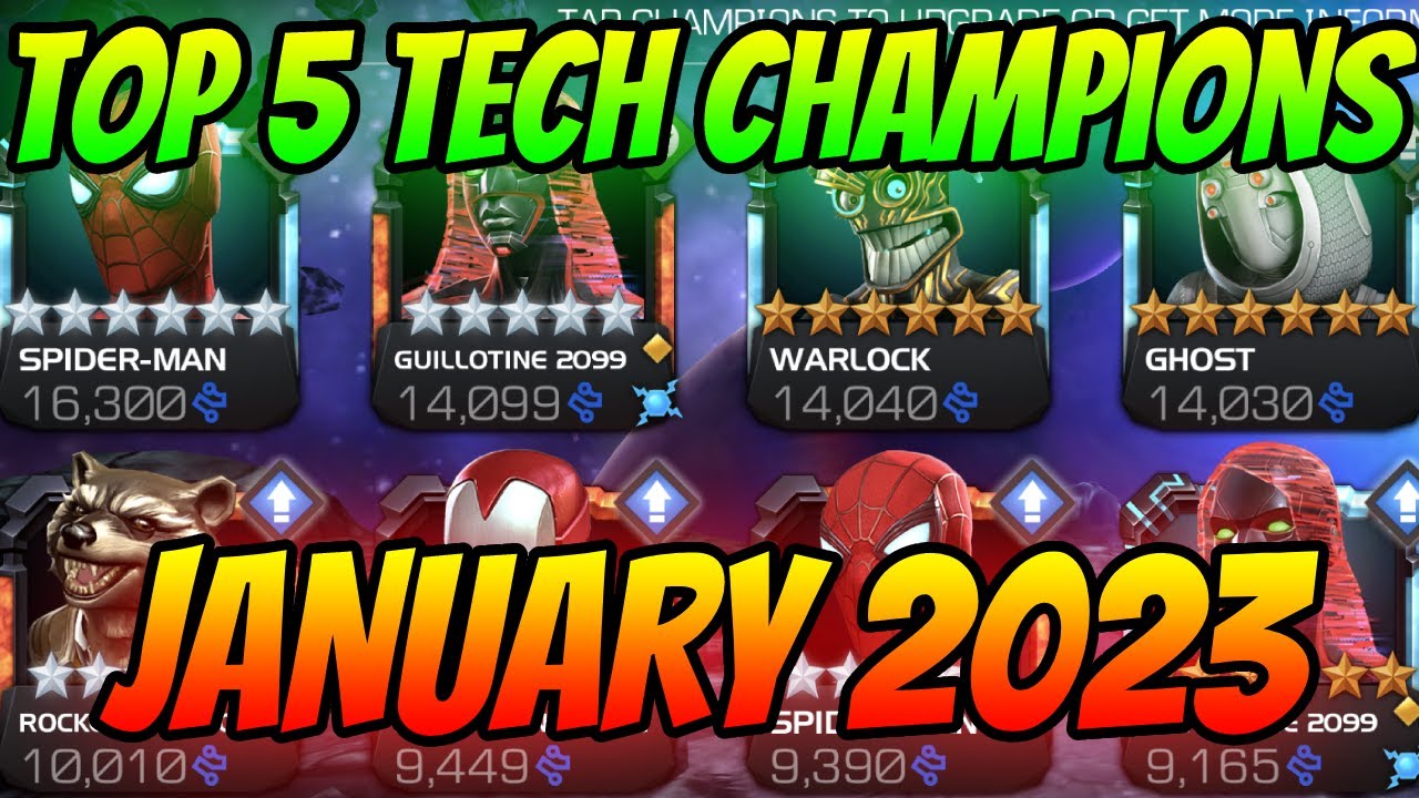 Top 5 Tech Champions JANUARY 2023 | Marvel Contest of Champions - YouTube