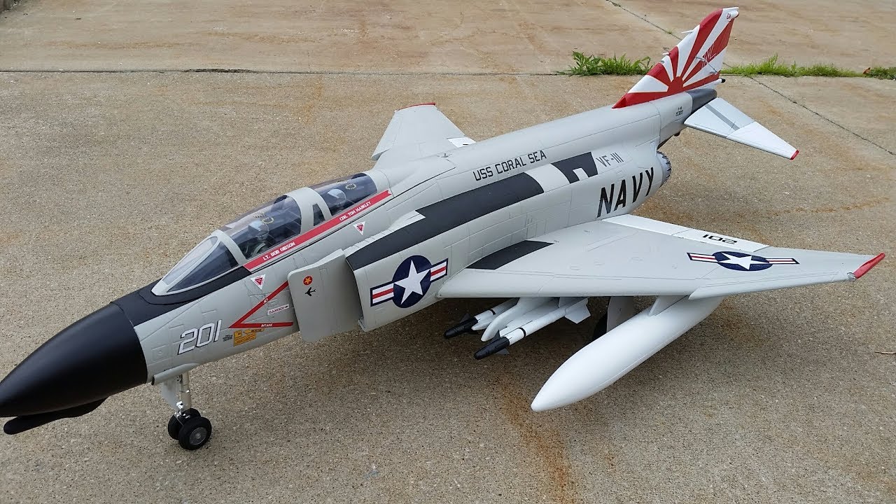 Freewing F-4 Phantom R/C EDF jet model - aerial video #3 - YouTube