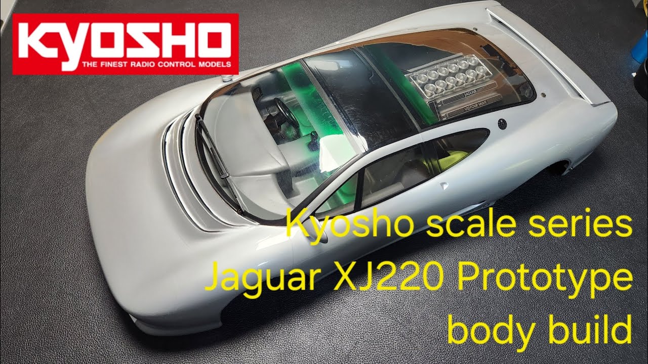 Kyosho Jaguar xj220 body build (scale car series) 1990 - YouTube