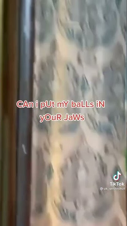 If someone 🧑🏽‍🦱says Shut up say Can I put my 🎾🎾 balls on ya jaws - tiktok meme - YouTube