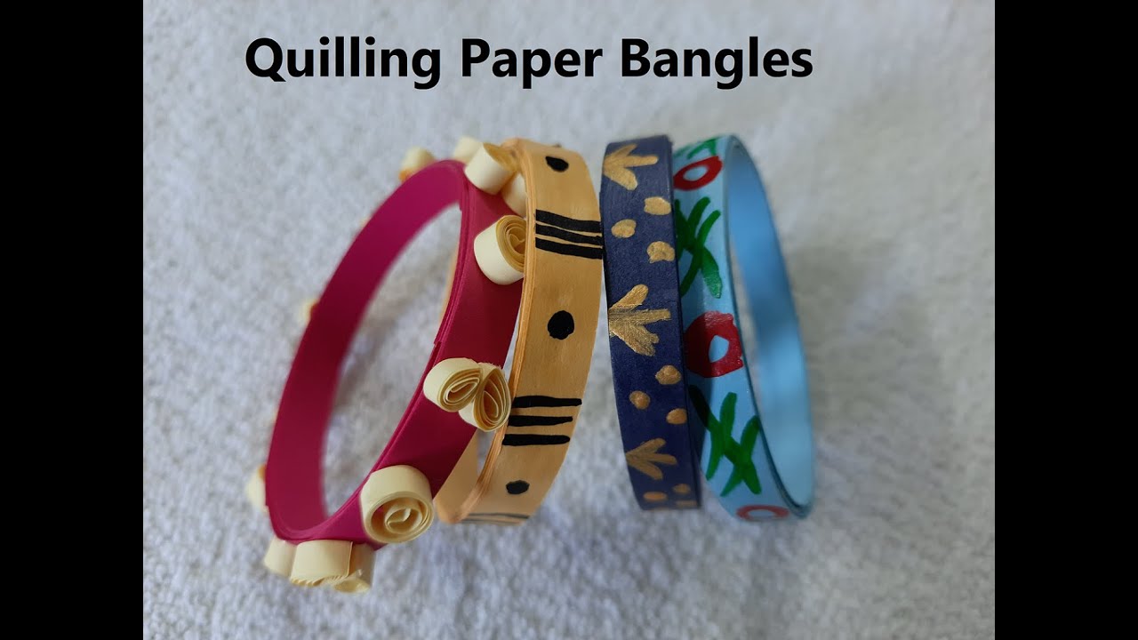 Quilling Paper Bangles - YouTube