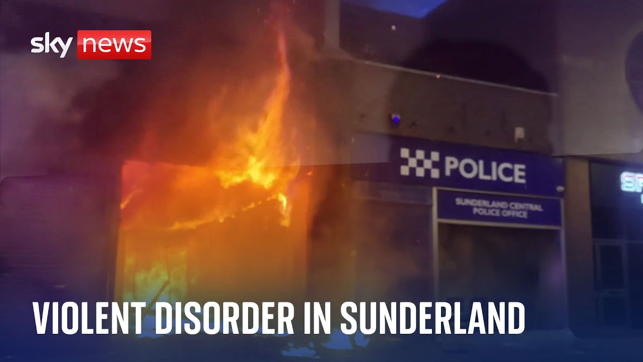 Violence and disorder in Sunderland as police station and mosque ...