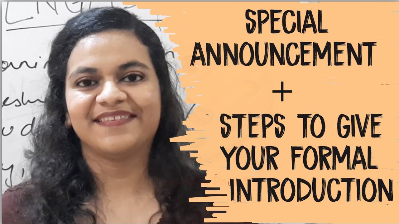 How To Formally Introduce Yourself - YouTube
