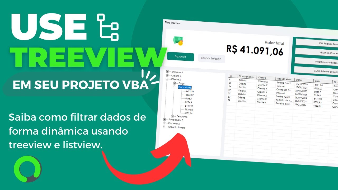 Excel E Vba Utilizando Objeto Treeview Parte Ii Programando O Excel 4893