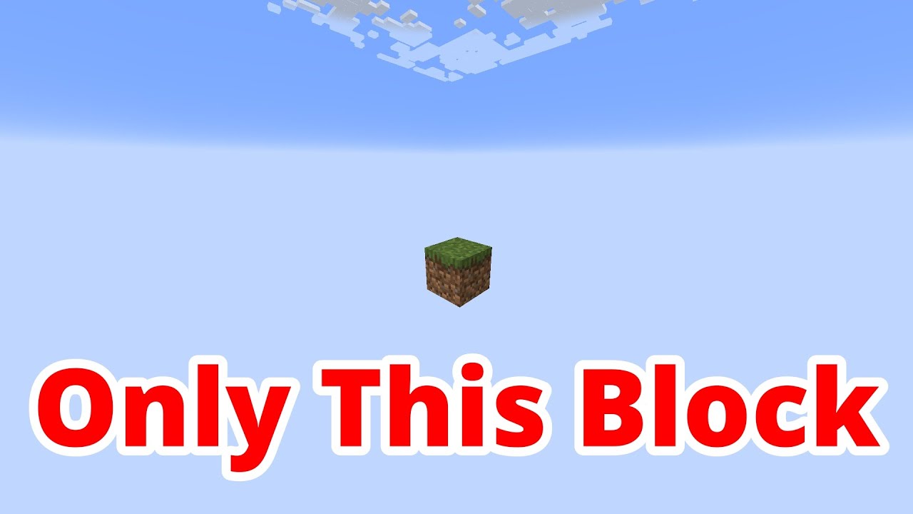 I beat Minecraft with just one block! (speedrun) - YouTube