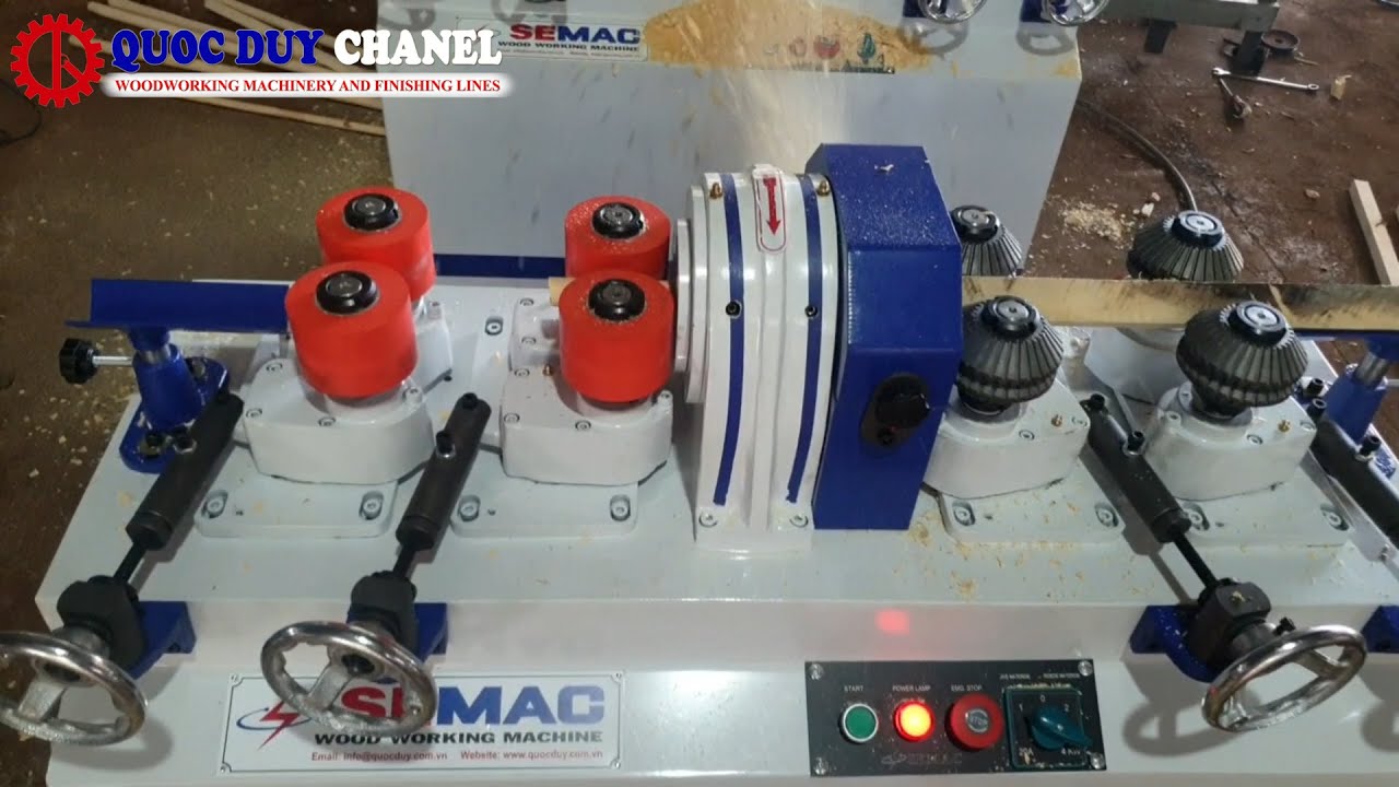 Dowel Rod Milling Machine // Wood Round Rod Milling Machine - YouTube
