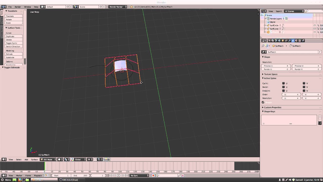 12 Tuto Blender menu add surfaces - YouTube