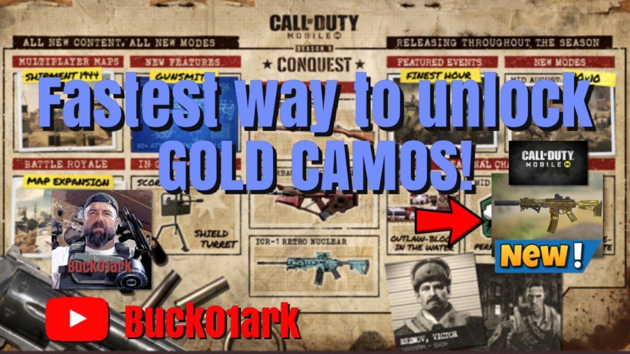 CoD Mobile "Fastest way to get GOLD Camos” - YouTube