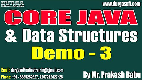 CORE JAVA & DS tutorials by Mr. Prakash Babu @8AM IST - YouTube