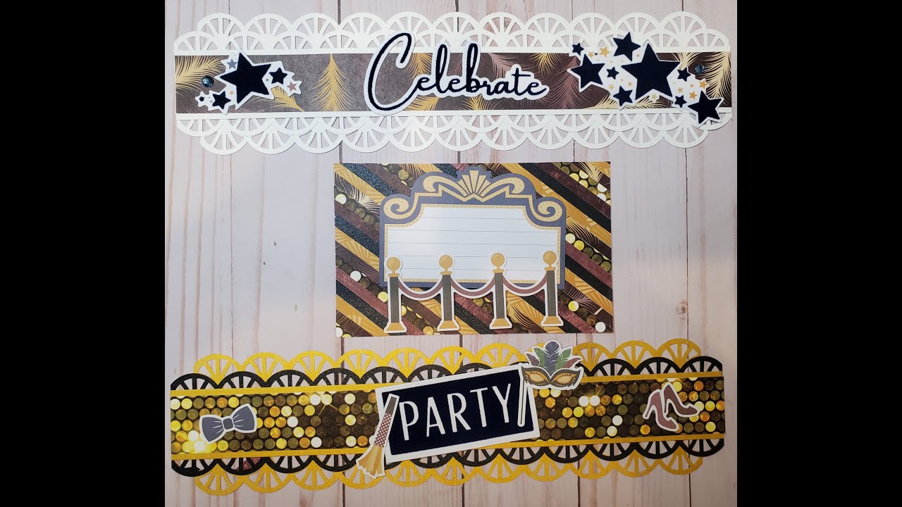 Showtime Celebrate scrapbook border with Creative Memories paper and ...