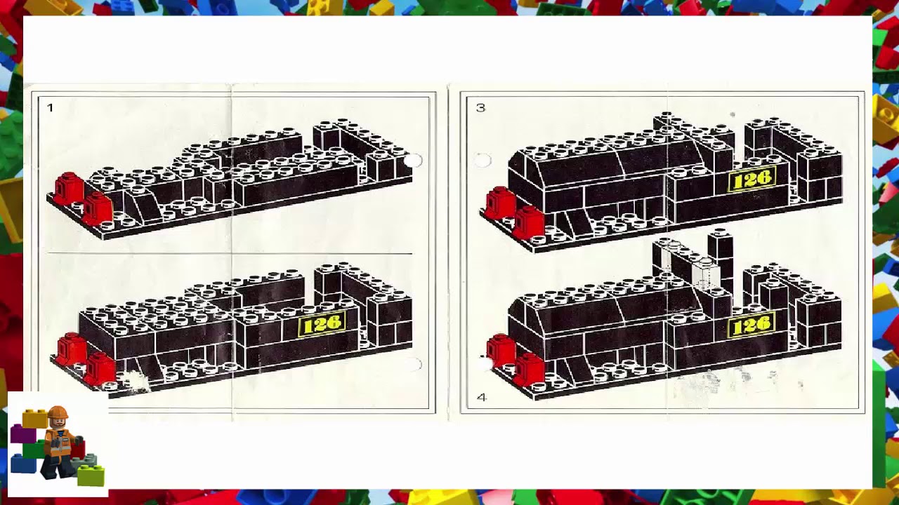 LEGO instructions - Trains - 126 - Steam Locomotive (Push) - YouTube