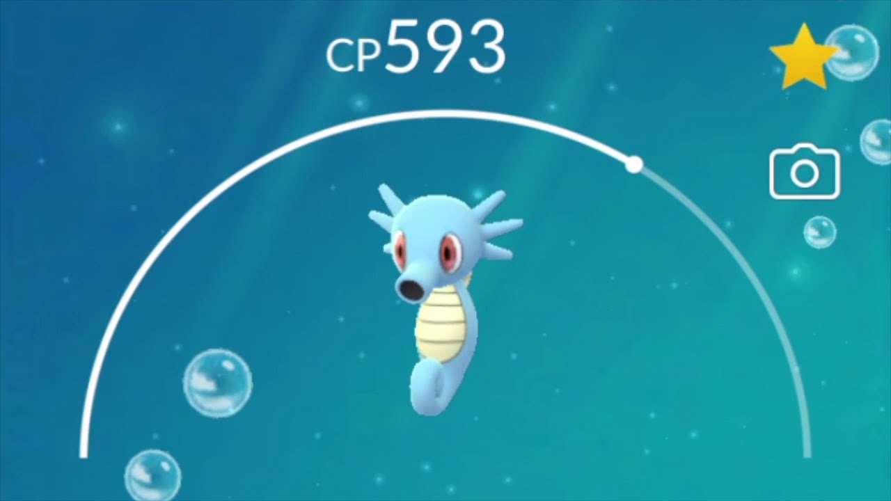 Pokemon GO Horsea Pokedex 360 Degree View - YouTube