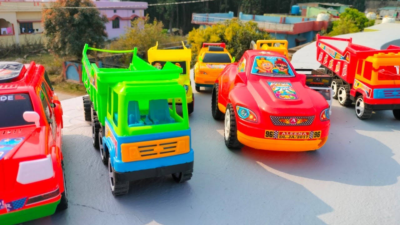 Khilone wala Cartoon! khilone wala video! truck dumper Car JCB helicopter train! @AyanshShorts24 ...