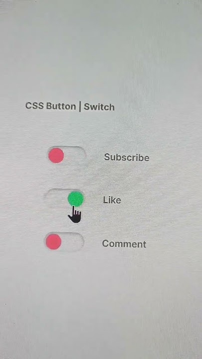 Css Switch Css Toggle Buttons Web Design Tutorial Youtube