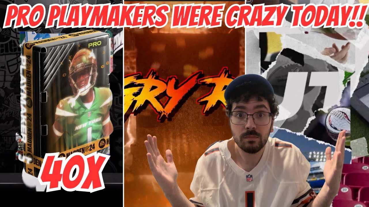*INSANE PULLS* 40X PRO PLAYMAKER PACK OPENING IN MADDEN 24!! YALL WERE ...