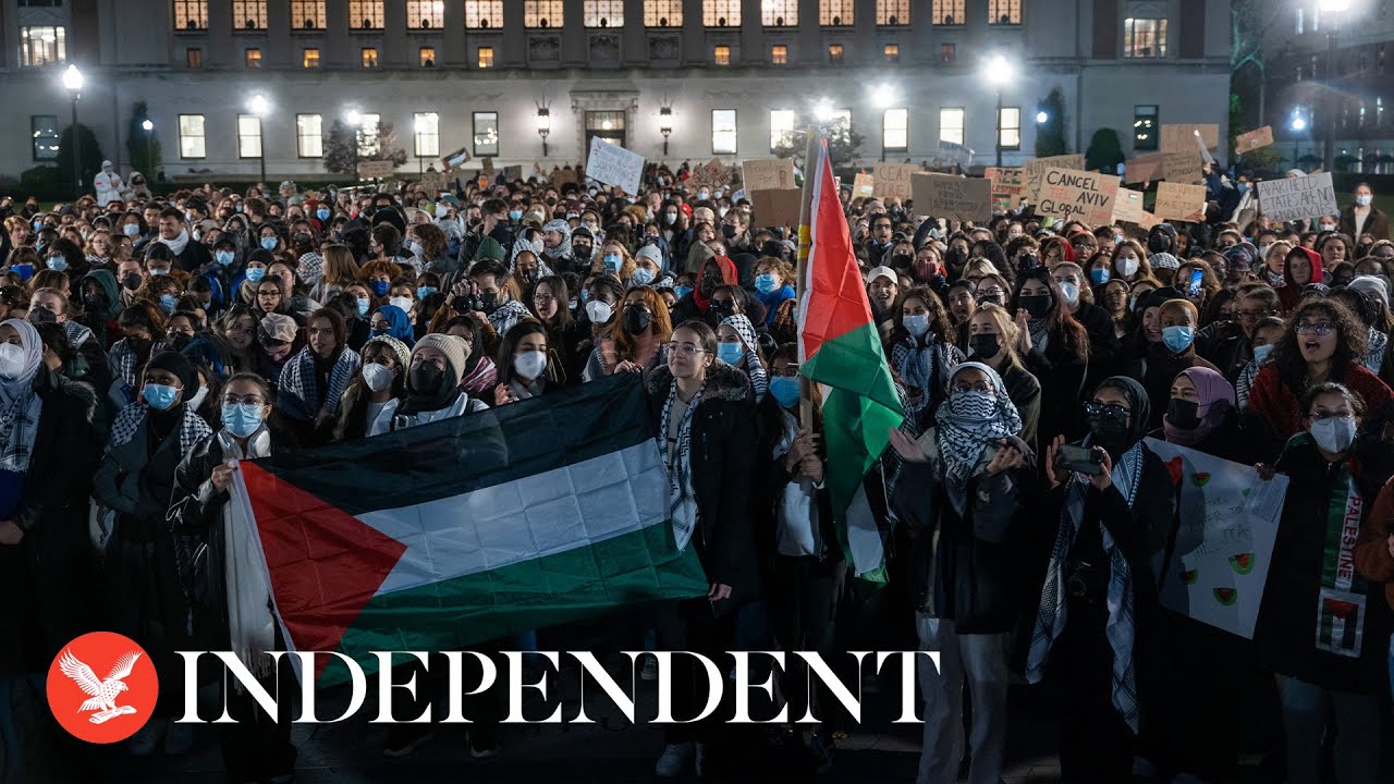 Live: Professors and students protest at Columbia University after ...