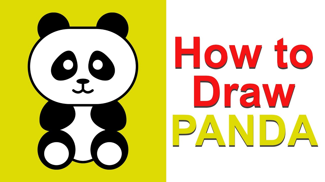 How to draw PANDA ll Yala Kids English Channel ll - YouTube