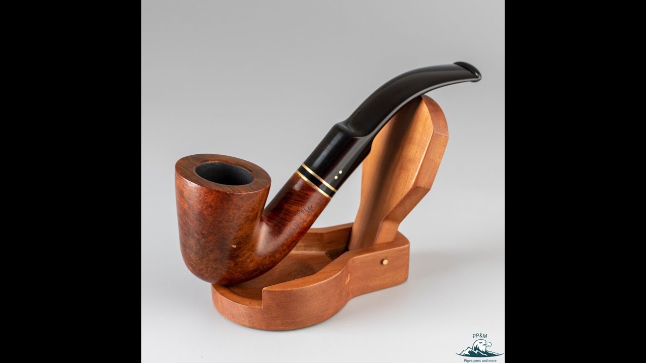 Savinelli Bionda Smooth Full Bent Dublin Saddle Stem (621) 9mm - YouTube