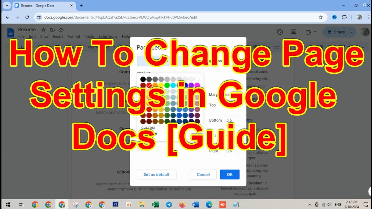 How To Change Page Settings In Google Docs Guide 2024 YouTube How To Change Page Settings In Google Docs Guide 2024 YouTube