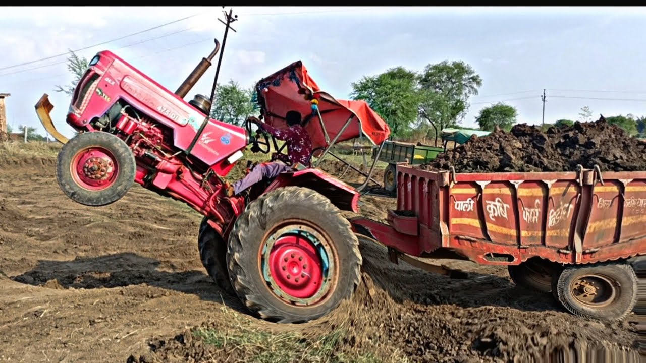 Tractor Loading Video || Mahindra Full Stunt Video || Jcb Loading Mud ...