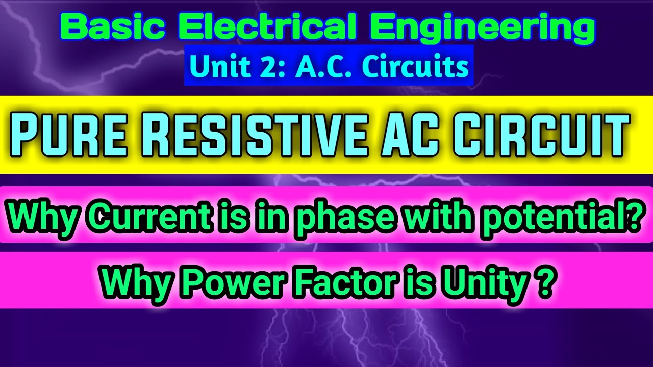 Pure Resistive Circuit (Current is in Phase with Voltage) Basic ...