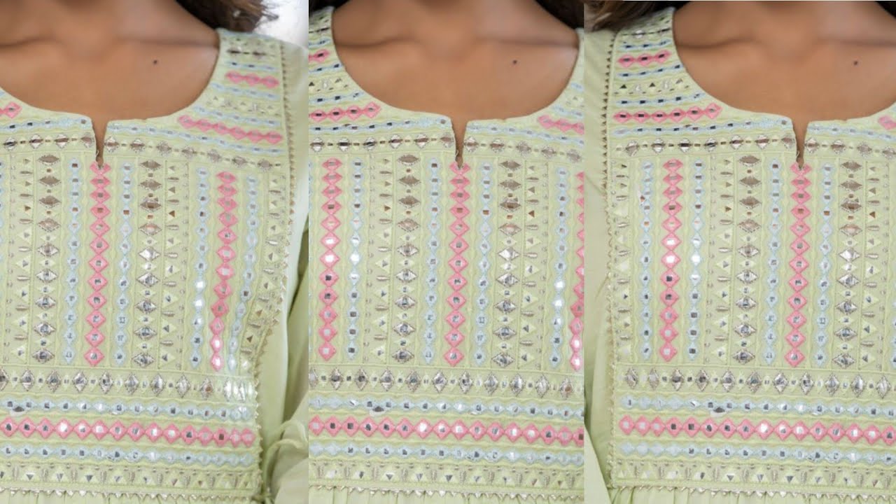 Mirror Work Suit Design/ Beautiful Mirror Work Design Ideas😍😍 - YouTube