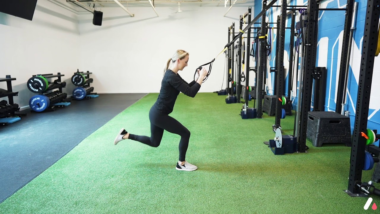 TRX Assisted Skater Squat - YouTube