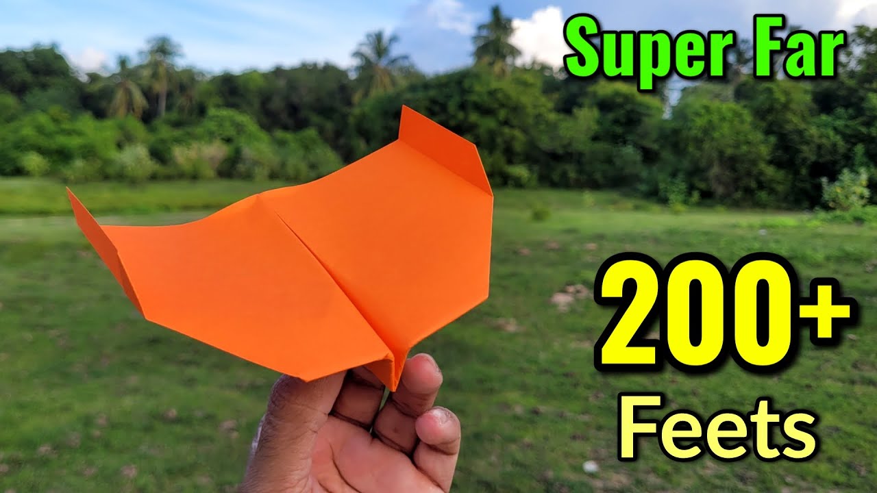 How to FOLD a Paper GLIDER Plane that FLIES FAR - Easy to MAKE - YouTube