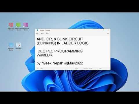 5 Idec plc Programming AND, OR & Blinking Circuit "How to make a blink ...