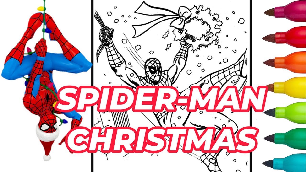🧑‍🎄A very Spidey Christmas | Spider-man Coloring Pages #art - YouTube
