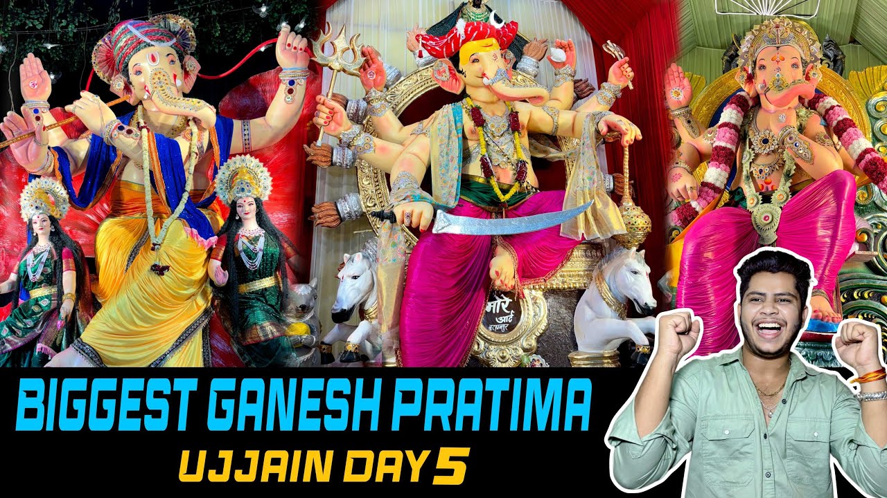 Ujjain Biggest Ganesh Pratima🔥 Explore In Day 5 😍 jaycreationvlogs ...