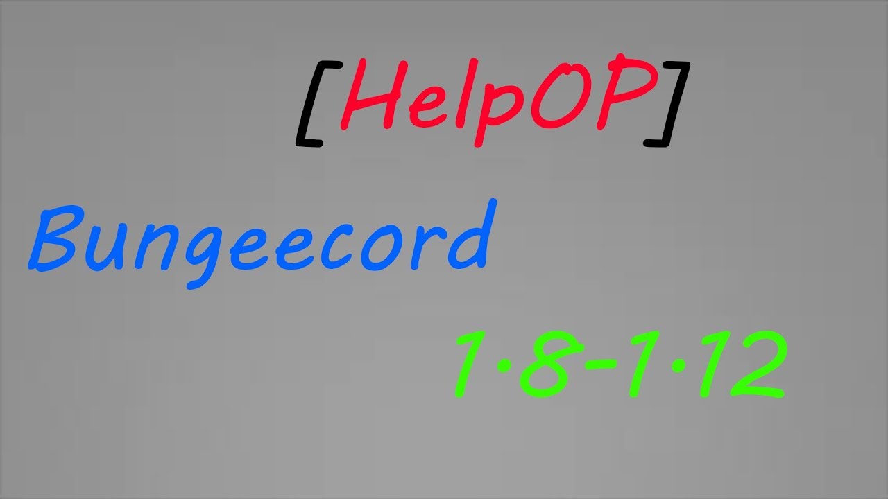 Bungee Help OP - Plugin Tutorial/Overview - YouTube